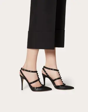 Valentino Garavani Rockstud Ankle Strap Pumps - Black