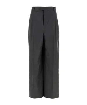 Ami Pleated Wide Leg Pants - Black