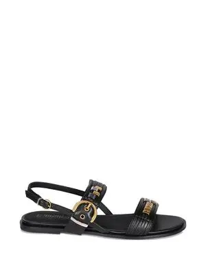Pinko Buckle Fastened Flat Sandals With Gold Hardware