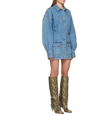 Attico Mini Dress - Sky-blue