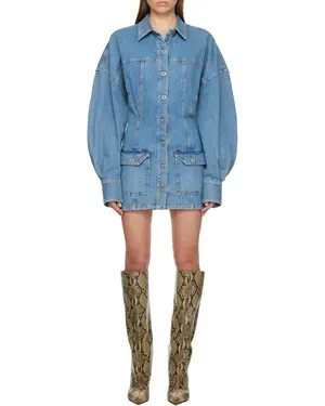 Attico Mini Dress - Sky-blue