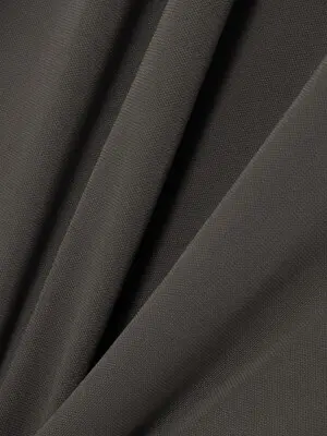TOTEME Asymmetrical Neckline Long Sleeve Draped Dress - Anthracite Grey