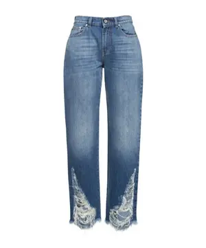 Stella Mccartney Contrast Stitching Jeans For Women