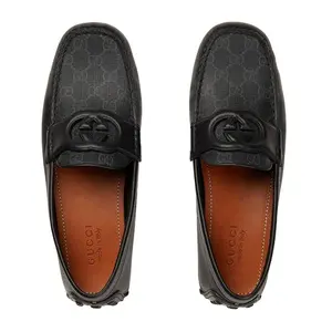 Gucci Interlocking G Driving Loafers - Black