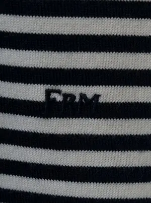 FRAME Striped Round-necked T-shirt