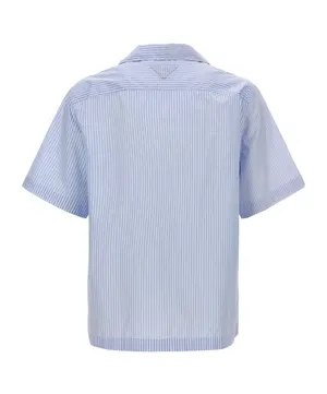 Prada Striped Short-sleeved Button-up Shirt