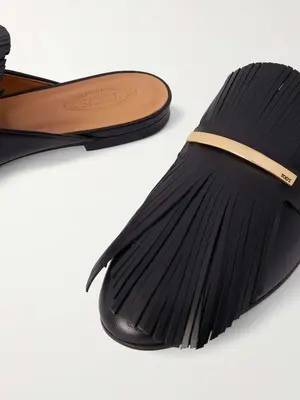 TOD'S Fringe Detailed Slip-on Mules