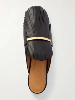 TOD'S Fringe Detailed Slip-on Mules