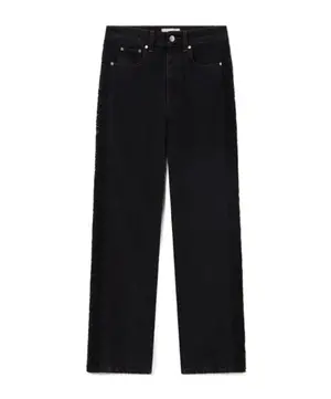 Stella McCartney High Rise Straight Leg Jeans With Lace Panels