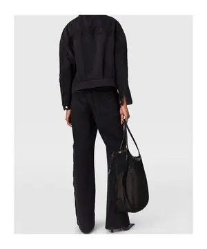 Stella McCartney High Rise Straight Leg Jeans With Lace Panels