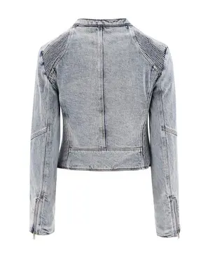 Isabel Marant Étoile Leys Band-collar Denim Jacket