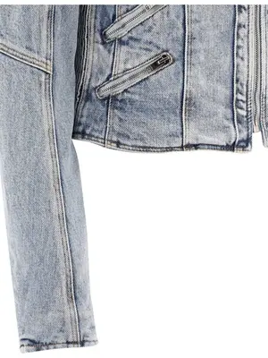 Isabel Marant Étoile Leys Band-collar Denim Jacket