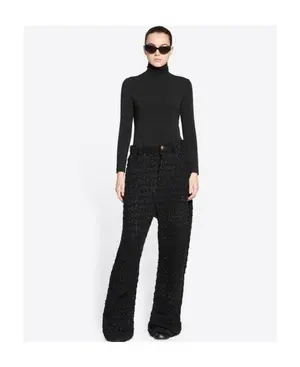 Balenciaga Tweed Metallic Thread Trousers