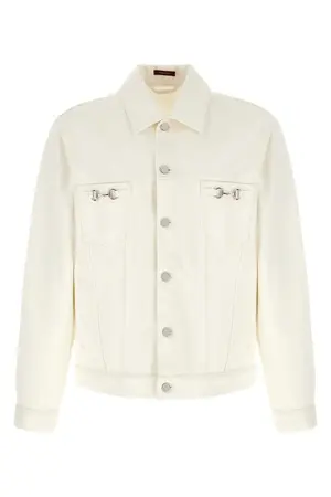 Gucci Horsebit Detailed Collared Jacket - No