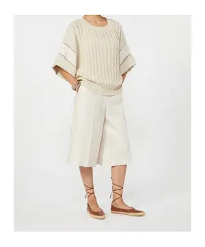 Max Mara Pleated Bermuda Shorts - White