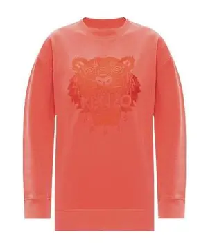 Kenzo Tiger Logo Cotton Sweatshirt - Red