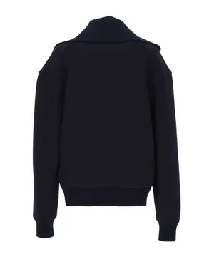 JIL SANDER Half-zip Funnel Neck Sweater - Black