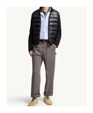 Moncler Quilted Front Zip Cardigan With Long Sleeves - Blue