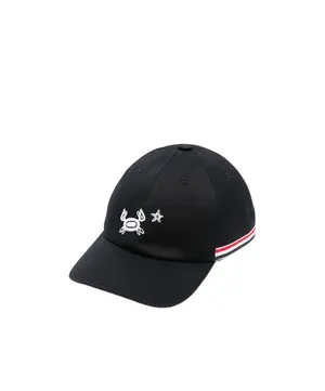 Thom Browne Crab Embroidered Baseball Cap - Black