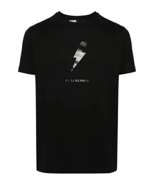 Karl Lagerfeld Lightning Printed T-shirt - Black
