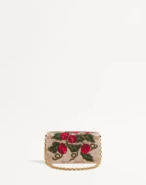 Valentino Garavani Vain Embroidered Shoulder Clutch
