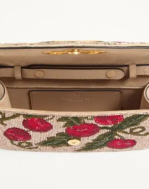 Valentino Garavani Vain Embroidered Shoulder Clutch