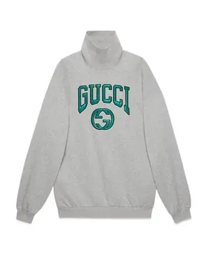 Gucci Logo Patch Turtleneck Sweatshirt