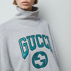 Gucci Logo Patch Turtleneck Sweatshirt