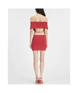 Jacquemus Cubista Mini Dress - Red