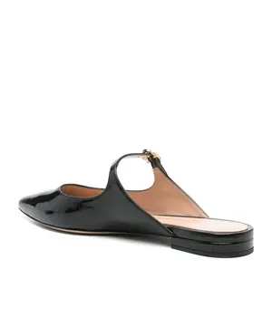 GIANVITO ROSSI Pointed Toe Mules With Adjustable Ankle Strap