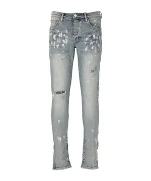 PURPLE BRAND Paint Splatter Skinny Jeans - Gray