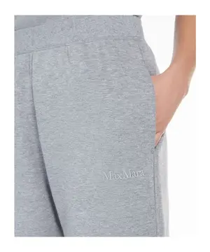 Max Mara Elastic Waist Joggers With Embroidered Logo
