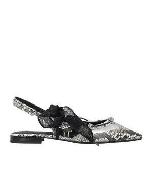 Pinko Bow Pointed-toe Slingback Pumps - Black