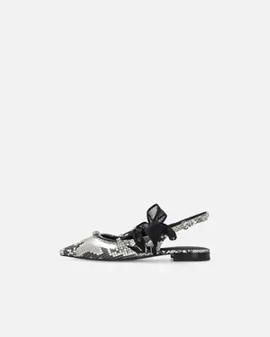 Pinko Bow Pointed-toe Slingback Pumps - Black