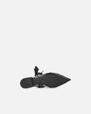 Pinko Bow Pointed-toe Slingback Pumps - Black