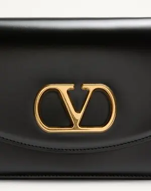 Valentino Garavani Vlogo Signature Chain Shoulder Bag - Black