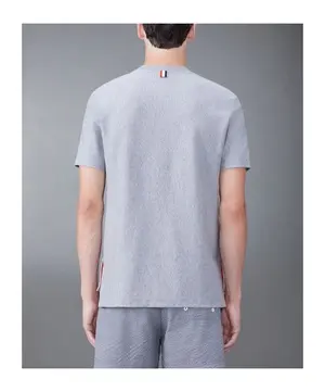 Thom Browne Rwb Striped Crewneck T-shirt - Grey