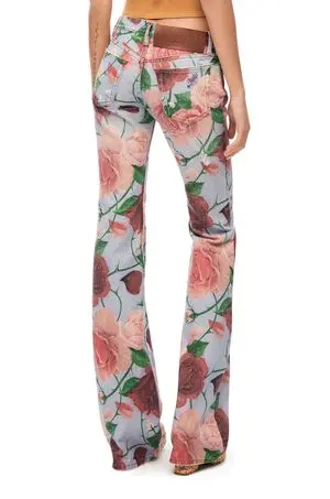 Loewe Rose Patterned Jeans