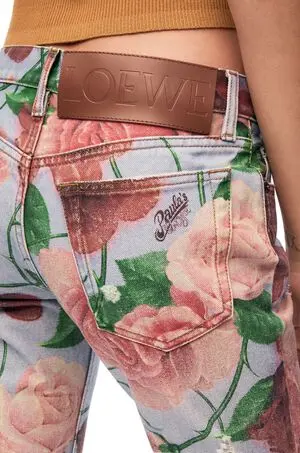Loewe Rose Patterned Jeans