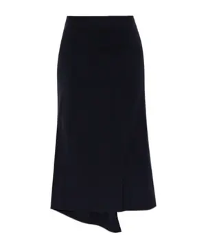 Victoria Beckham Asymmetric Hem Midi Skirt
