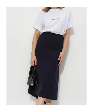 Victoria Beckham Asymmetric Hem Midi Skirt