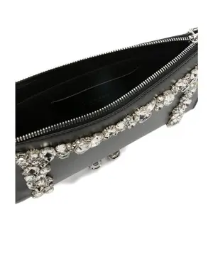Alexander McQueen Embellished Knuckle Clutch Bag - Black