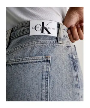 Calvin Klein Denim Maxi Skirt With Front Slit