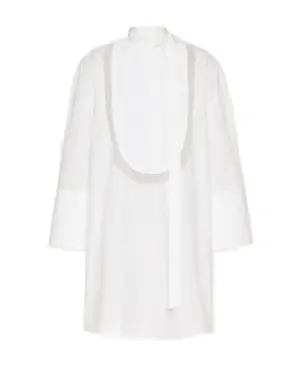 Valentino Garavani Cotton Poplin Blouse With Scarf Detail - No