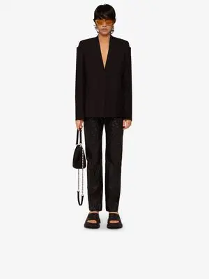 Givenchy Collarless Single-breasted Jacket
