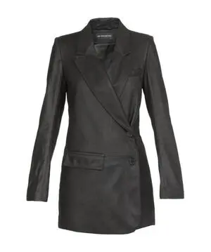 ANN DEMEULEMEESTER Oversized Leather Blazer