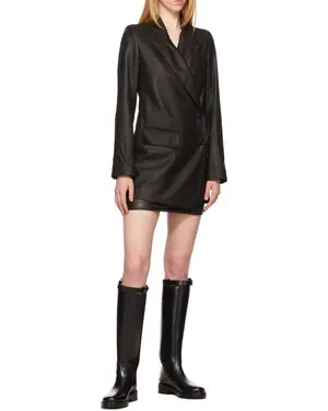 ANN DEMEULEMEESTER Oversized Leather Blazer