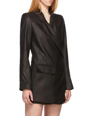 ANN DEMEULEMEESTER Oversized Leather Blazer