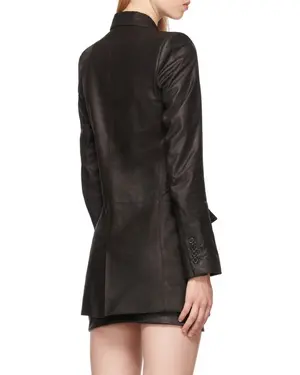 ANN DEMEULEMEESTER Oversized Leather Blazer