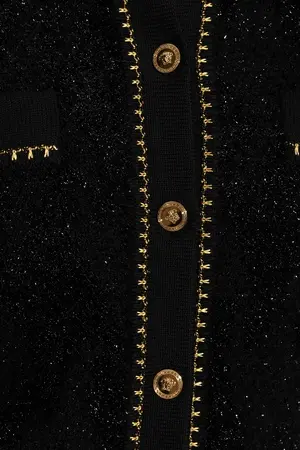 Versace Textured Buttoned Cardigan